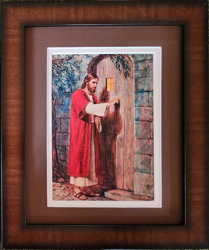 Jesus Knocking at the Door Custom 8" X 10" Framed Art Print. - Etsy