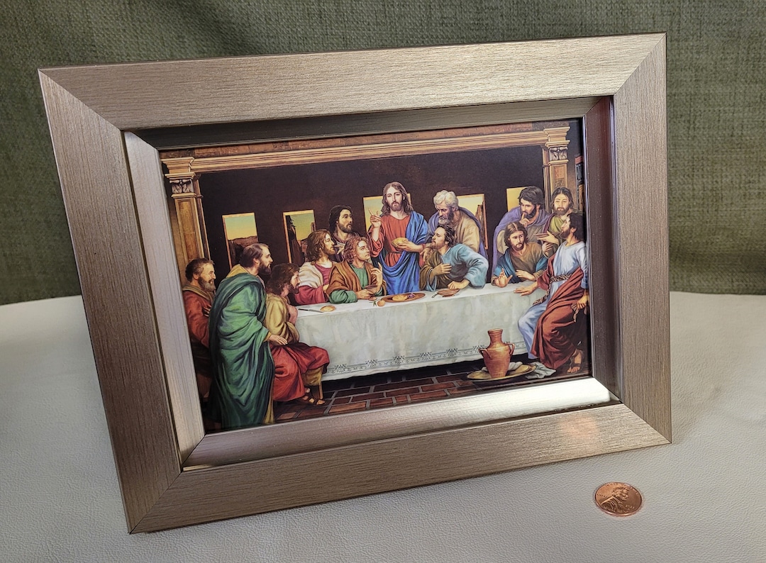 The Last Supper Framed Print Desktop Size - Etsy