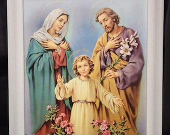 Holy Family Jesus, Mary, Joseph 7 1/2 X 10 1/4 Catholic Picture Print ...