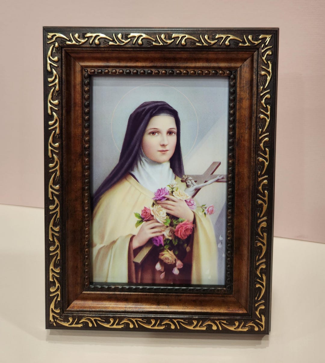 St. Therese of Lisieux Small Framed Catholic Saint Desktop Picture - Etsy