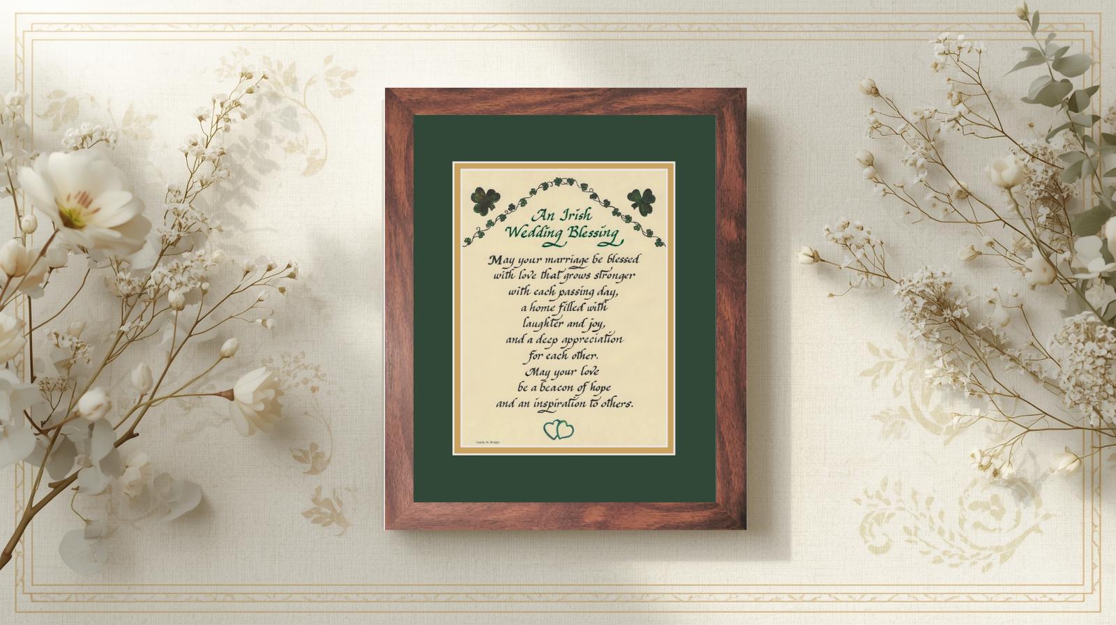 An Irish Marriage Blessing for Bride and Groom - Etsy