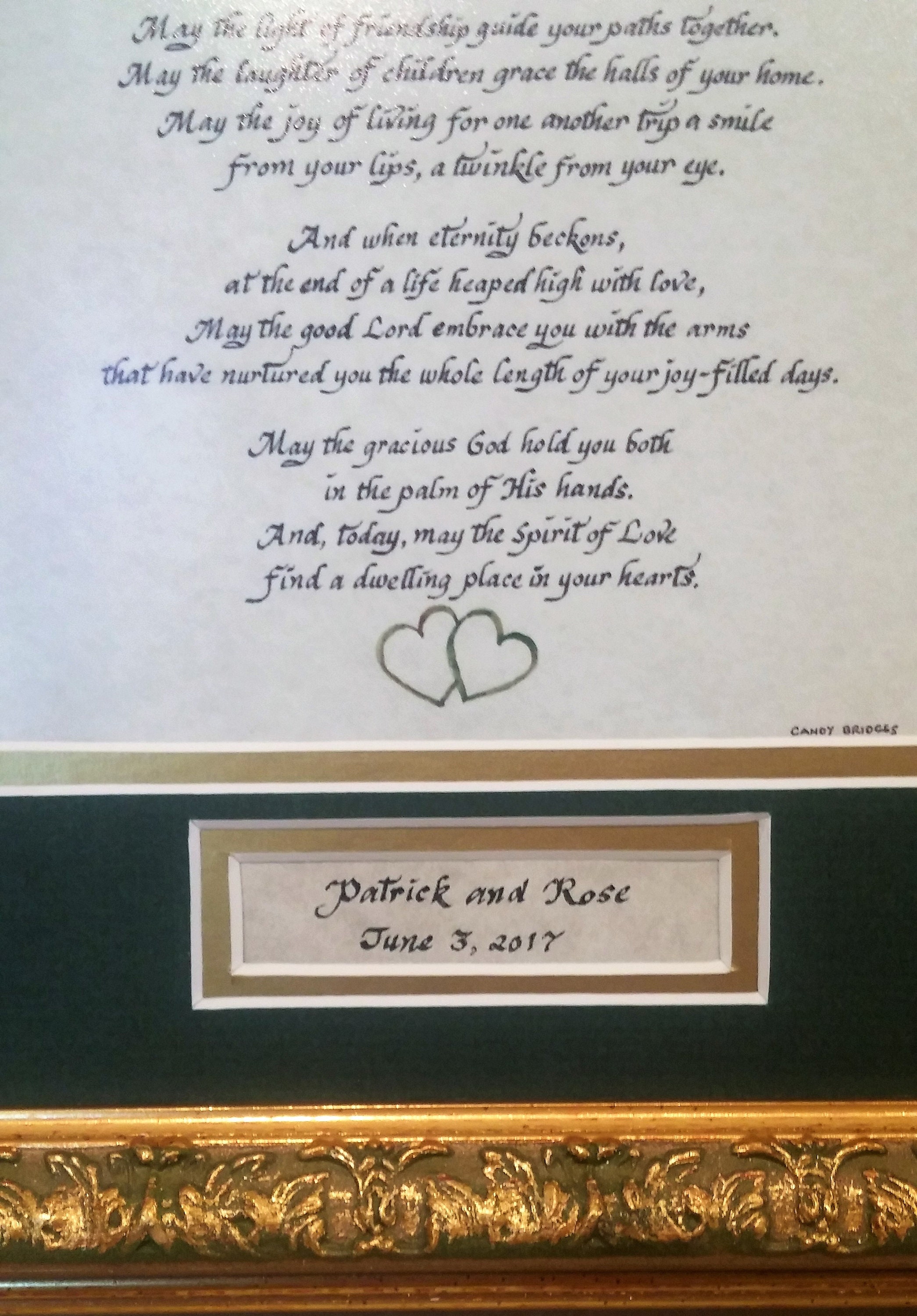 An Irish Prayer Wedding Blessing Framed Wall Art - Etsy