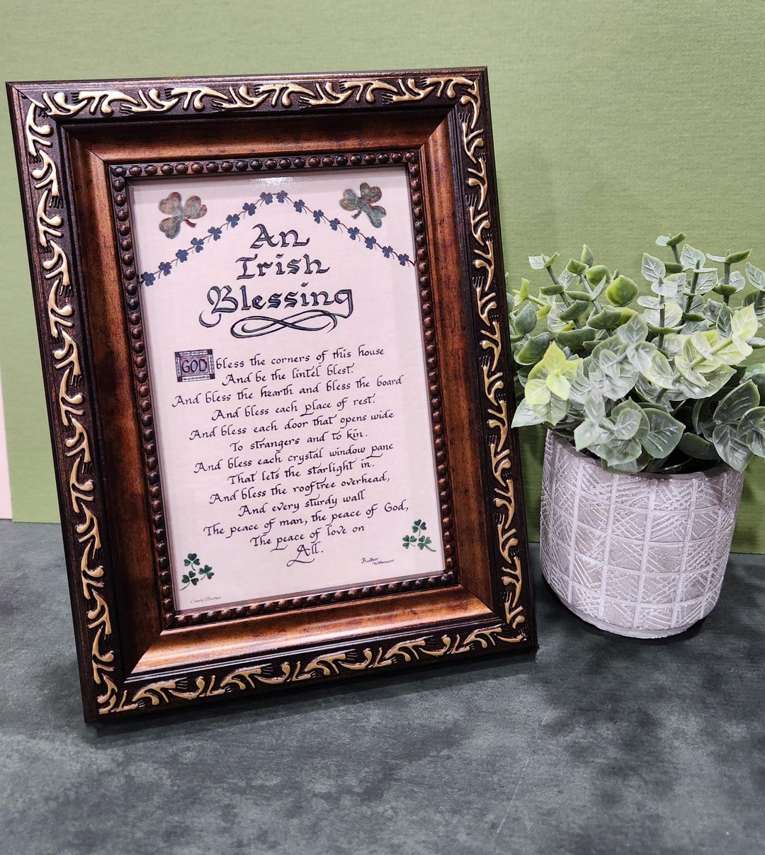 An Irish Blessing Small, Framed Poem for Saint Patrick's Day or Wedding ...