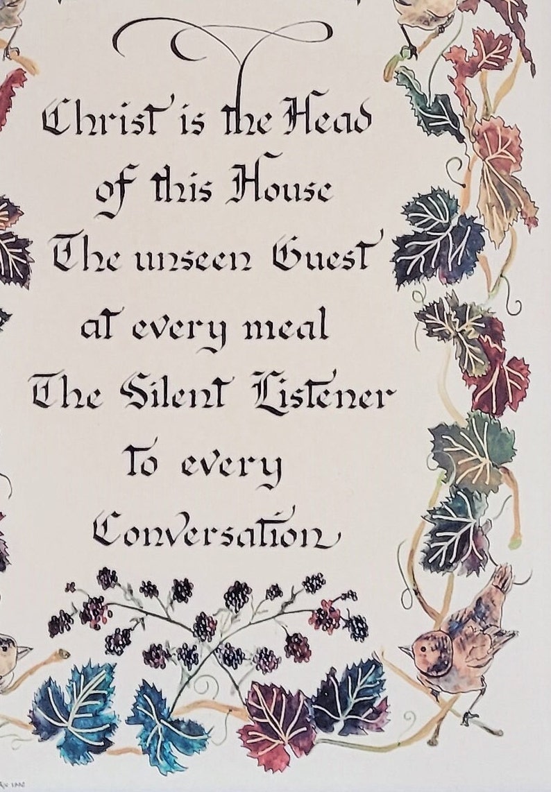 Christ is the Head of This House. the Unseen Guest at Every Meal the ...