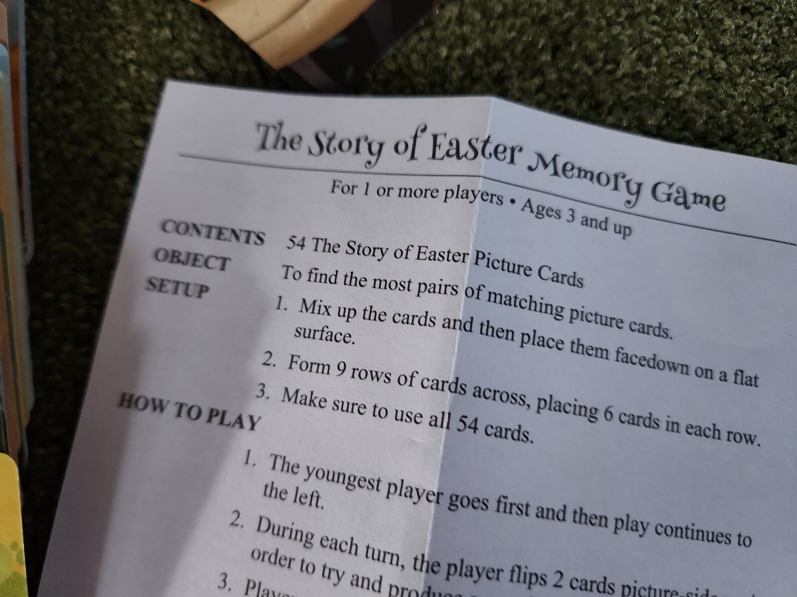 Easter Memory Card Game for Children. - Etsy