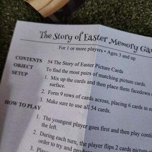 The Story of Easter Memory Card Game for Children - Etsy