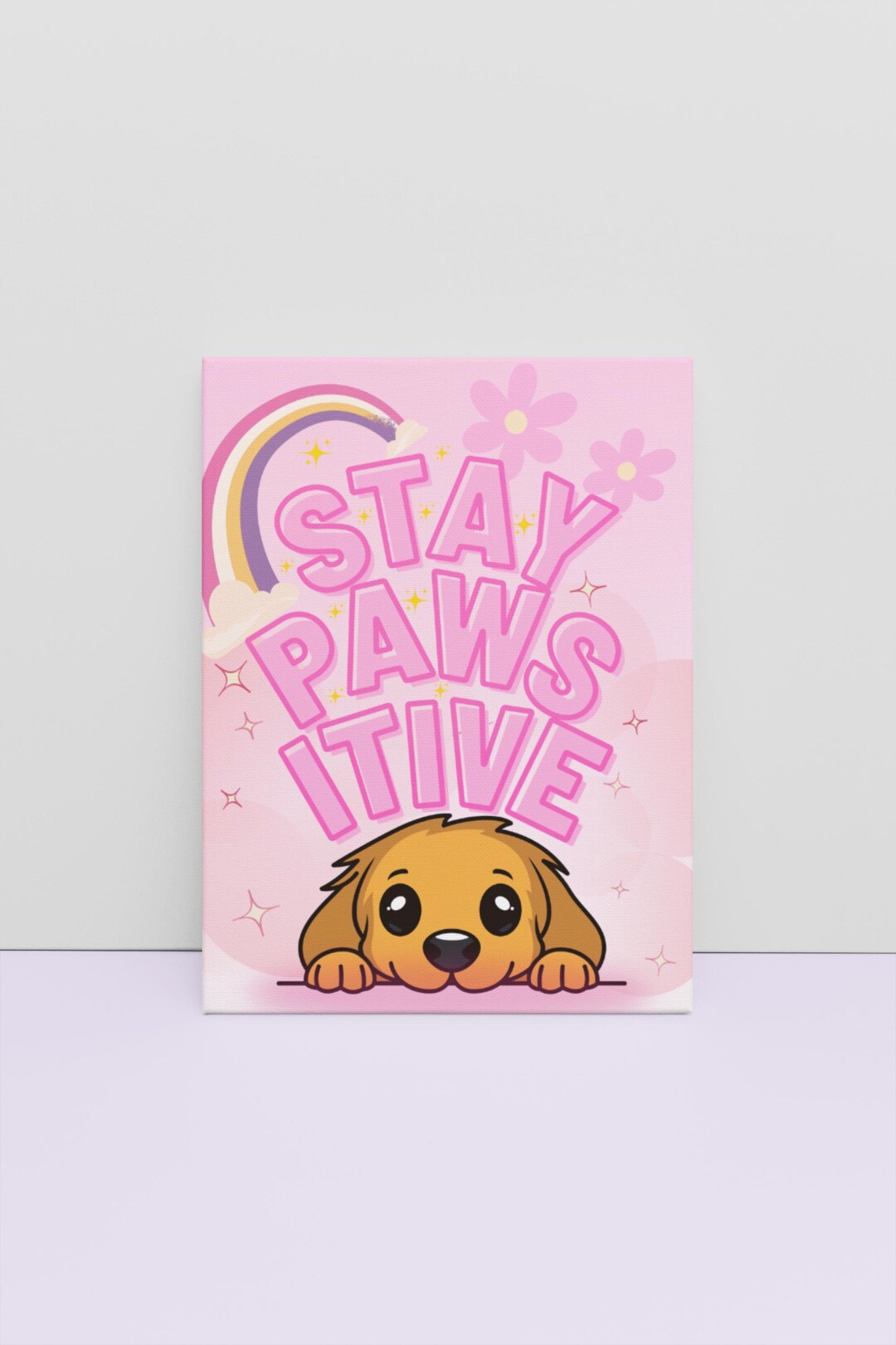 Stay Pawsitive Classroom Poster | Printable Dog Motivational Wall Art ...