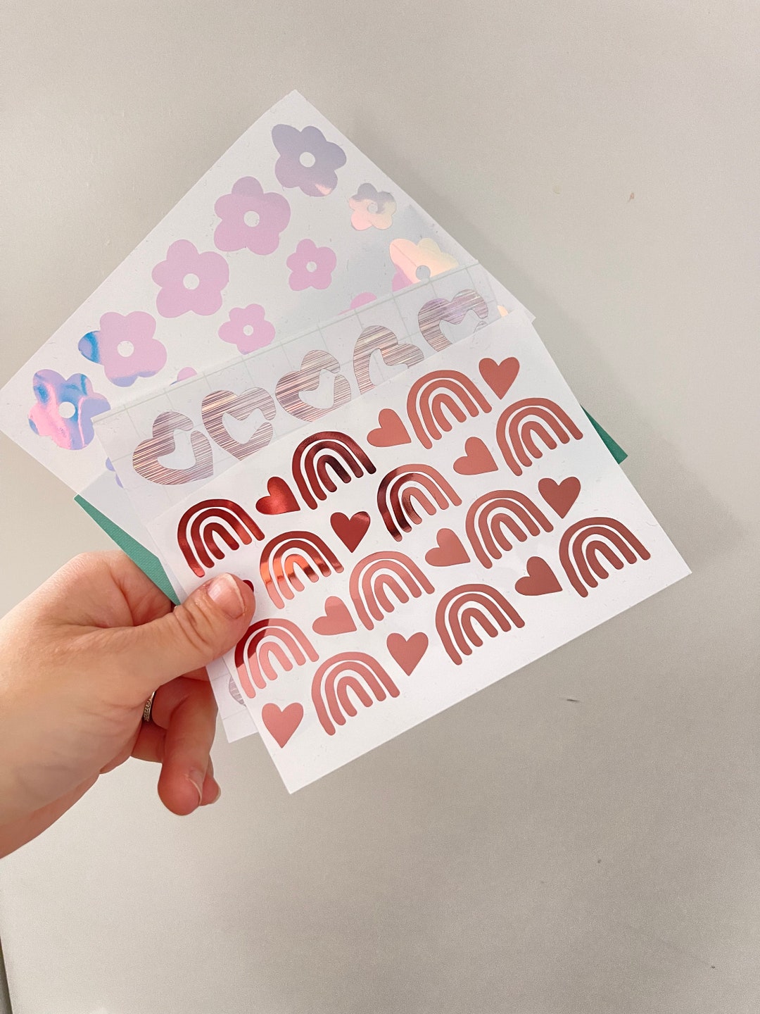 Permanent Vinyl Stickers, Vinyl Decals, Heart Stickers, Rainbow ...