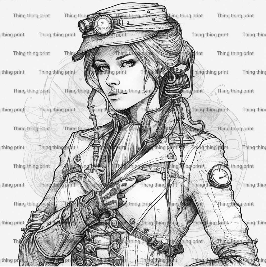 Steampunk Pinup Girl Art Bundle - Etsy