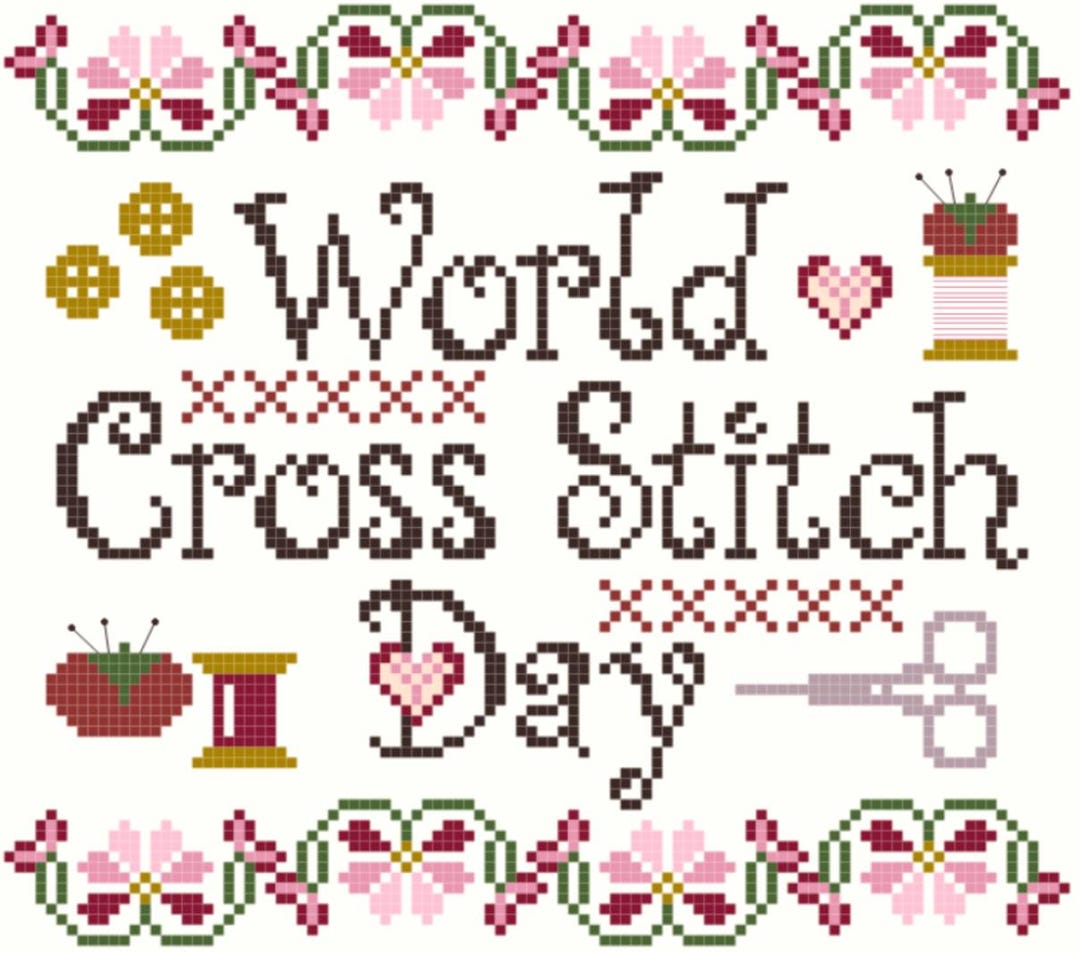 World Cross Stitch Day Pattern Cross Stitch - Etsy