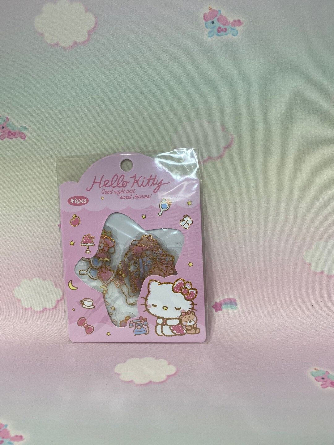 Hello Kitty Sticker Flakes With Gold/glitter Accents - Etsy