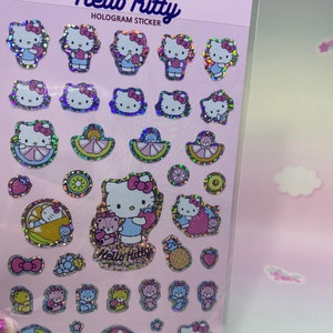 Hello Kitty Holographic Sticker Sheet - Etsy