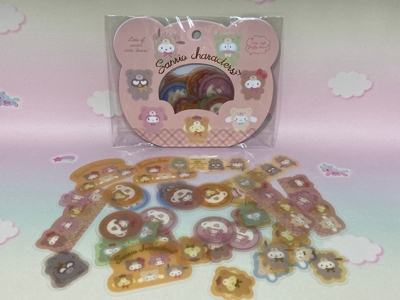 2021 Rilakkuma Puffy Bear Collection Sticker Flakes | Etsy