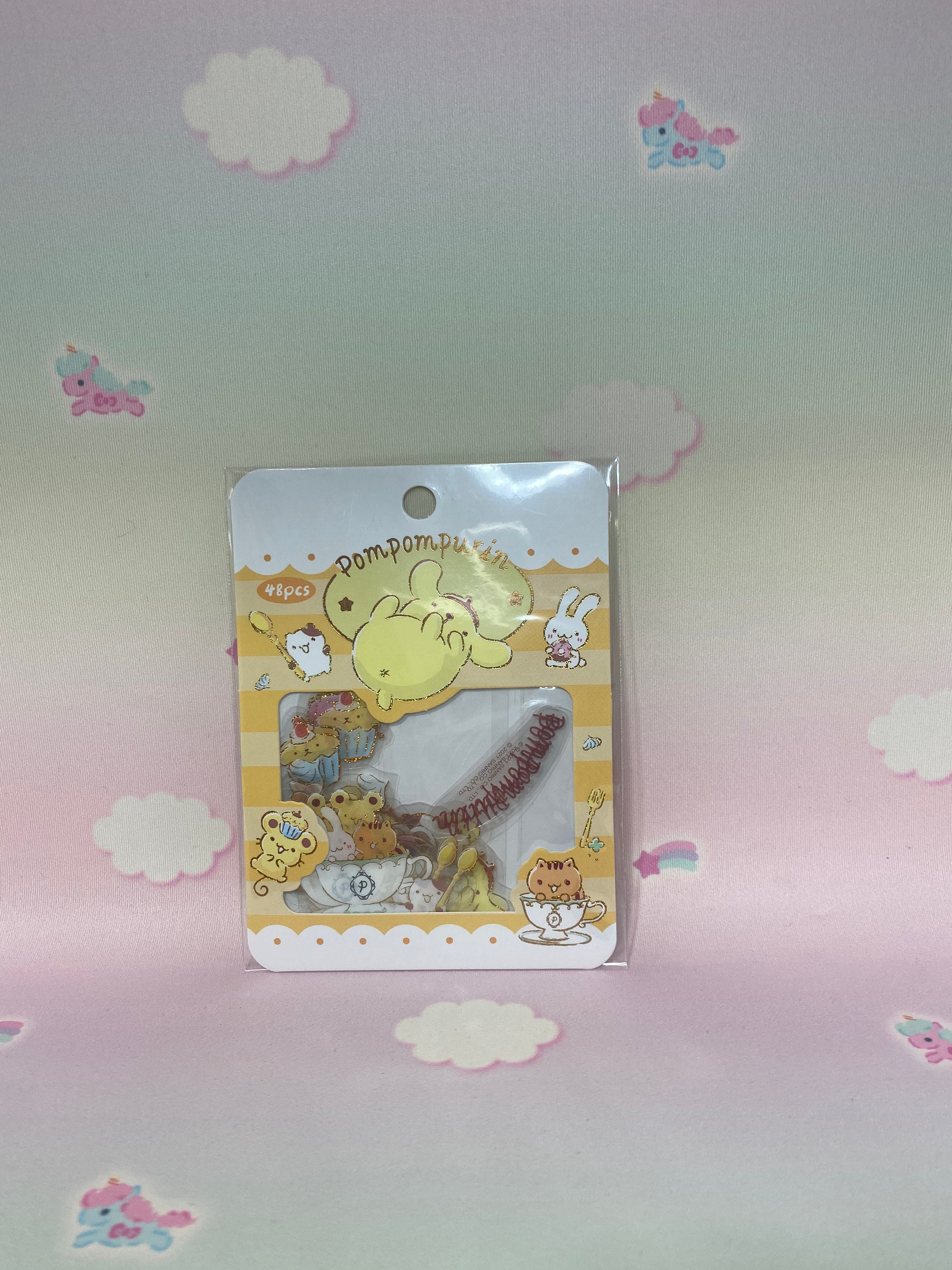 Pompompurin Sticker Flakes With Gold/glitter Accents | Etsy