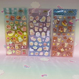 Rilakkuma Puffy Style Sticker Sheets (pick One) - Etsy