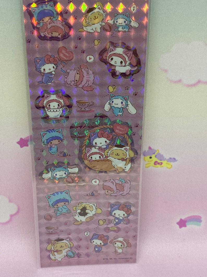 Sanrio Characters Holographic Seal Sticker Sheet - Etsy
