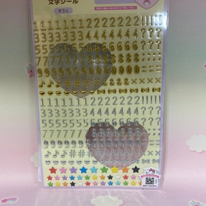 2021 Sanrio Numbers Stickers in Gold and Silver Accents - Etsy