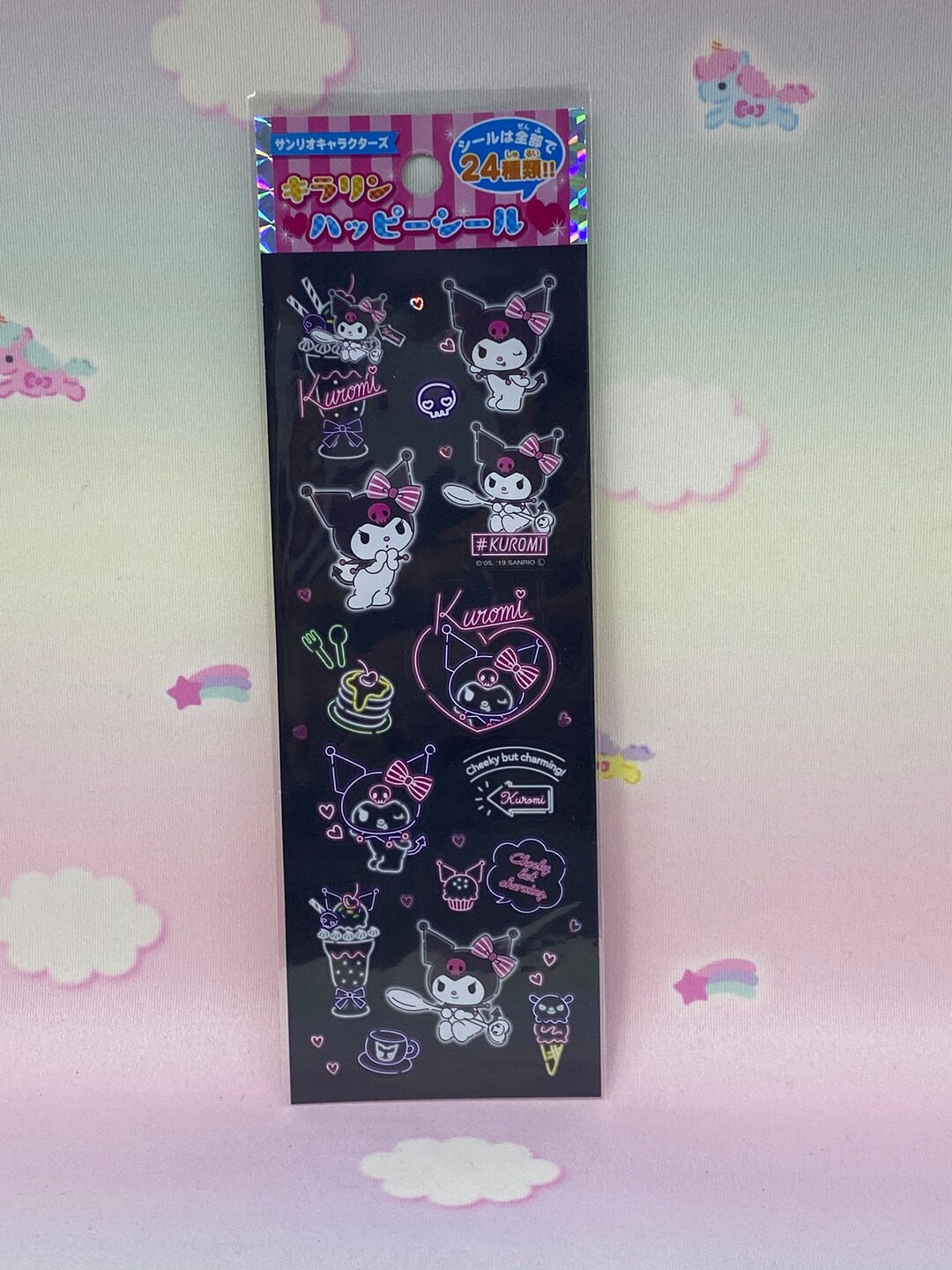 Kuromi Holographic Seal Sticker Sheet - Etsy