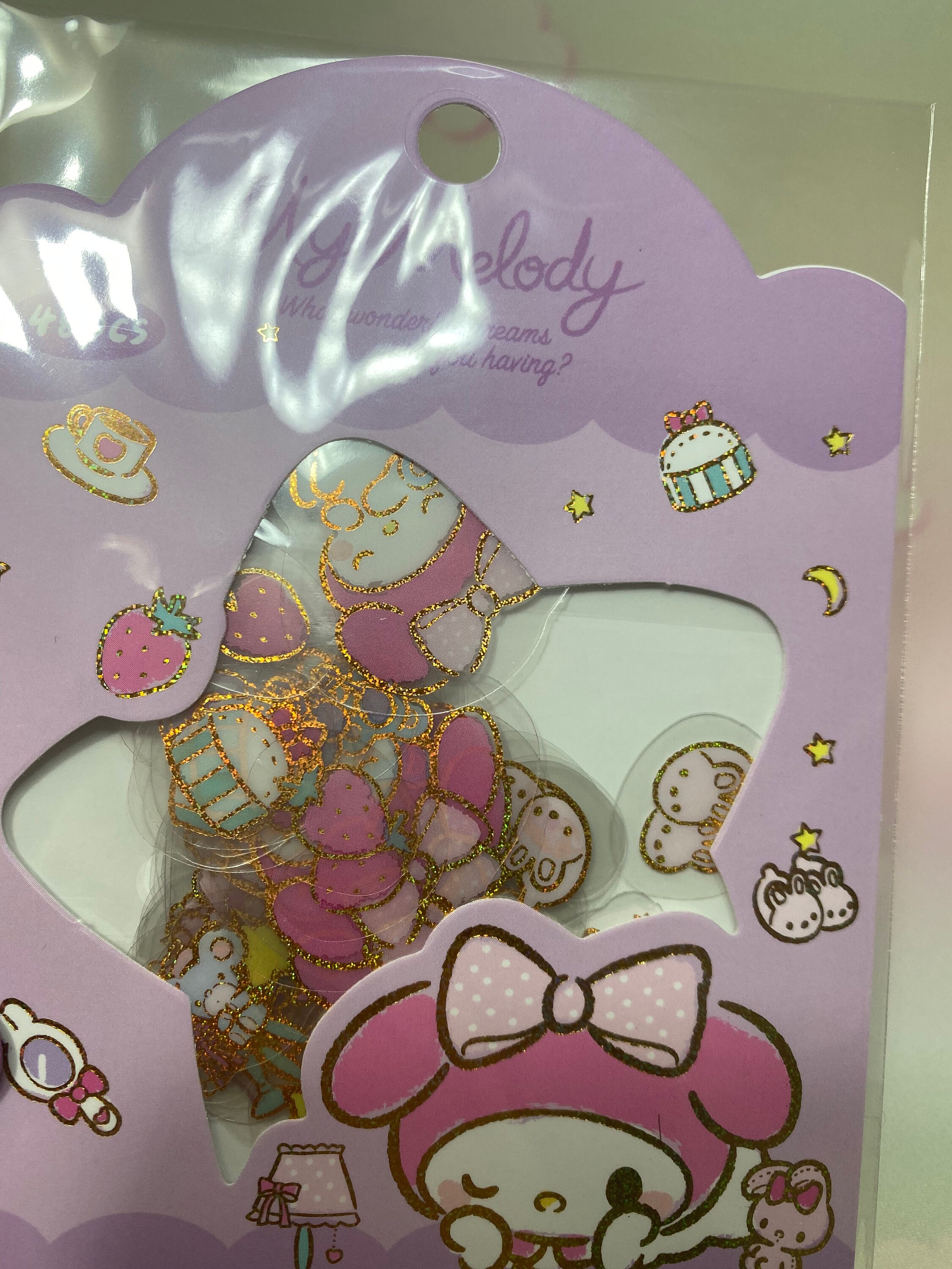 My Melody Sticker Flakes With Gold/glitter Accents | Etsy