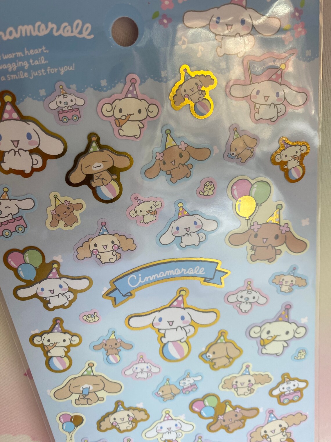 Cinnamoroll Sticker Sheet With Gold Accents - Etsy