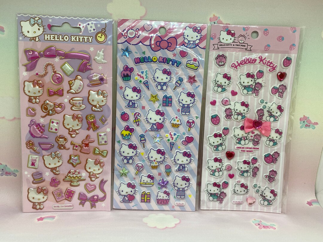 Hello Kitty Puffy Sticker Sheet (pick One) - Etsy