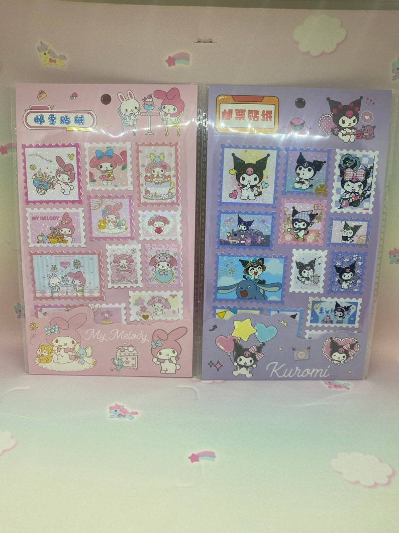 My Melody and Kuromi Holographic Sticker Sheet pick One - Etsy