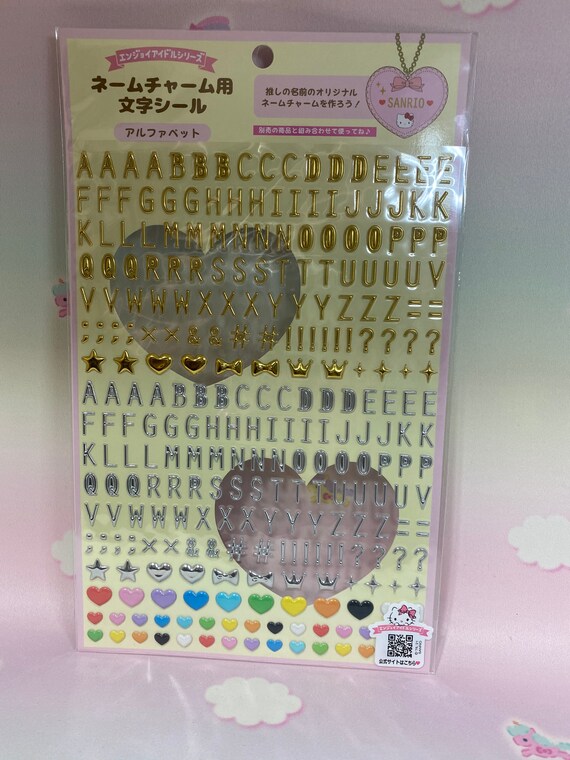 2021 Sanrio Letters Stickers in Gold and Silver Accents | Etsy