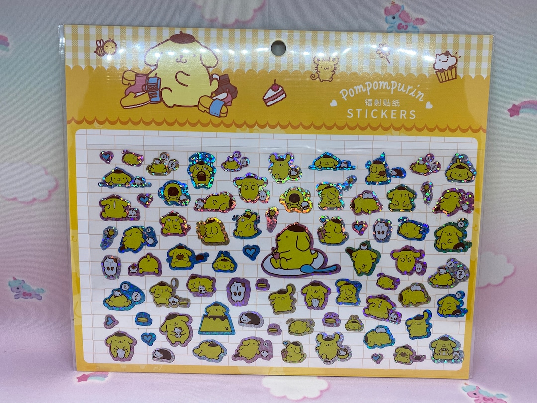 Large Pompompurin Holographic Sticker Sheet - Etsy