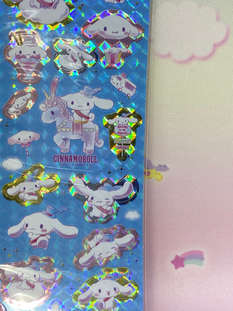 Holographic Cinnamoroll Sticker Sheets Paper, Party & Kids Materials ...
