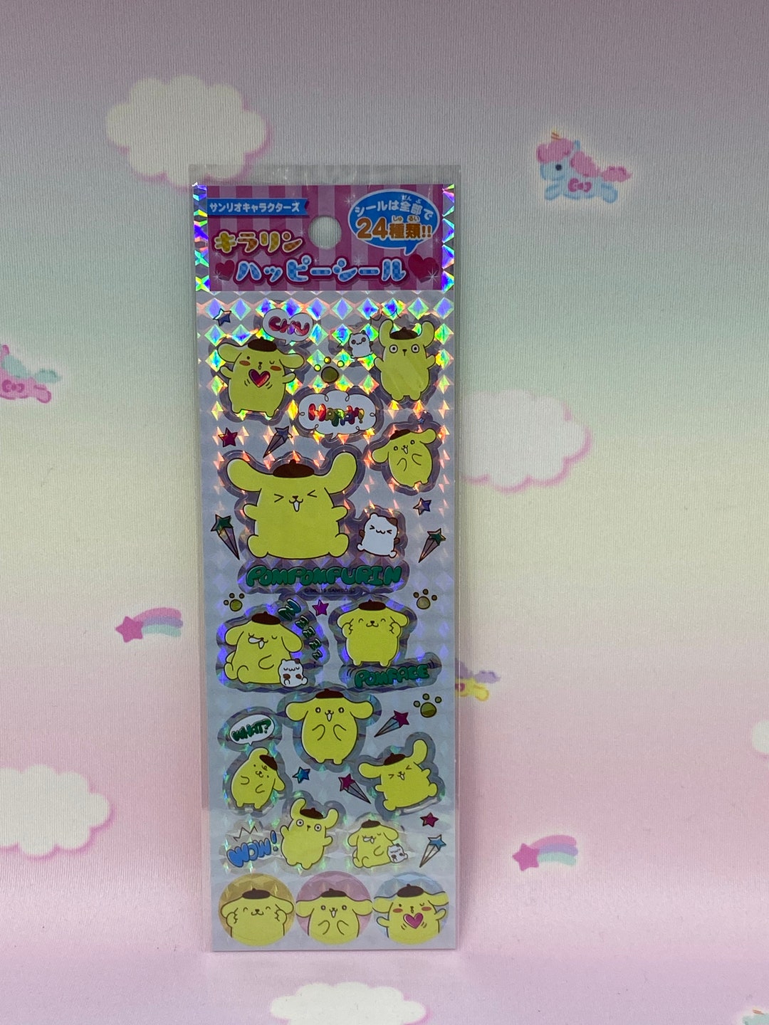 Pompompurin Characters Holographic Seal Sticker Sheet - Etsy