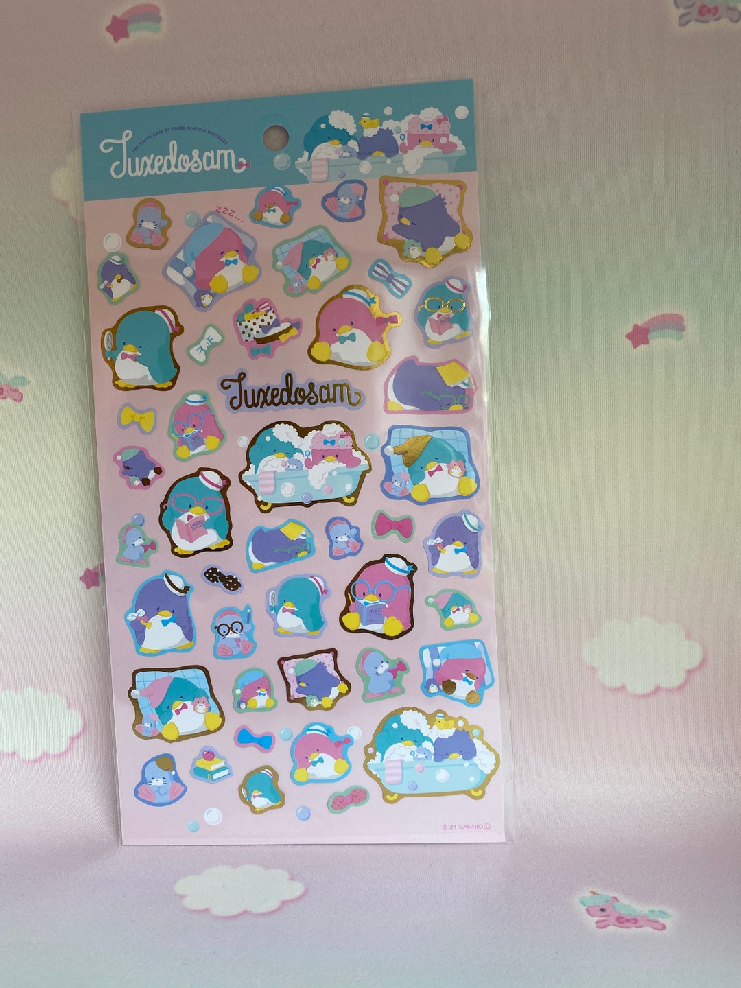 Tuxedo Sam Sticker Sheet With Gold Accents - Etsy