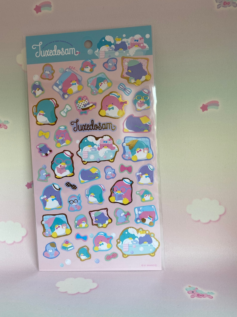 Tuxedo Sam Sticker Sheet With Gold Accents - Etsy