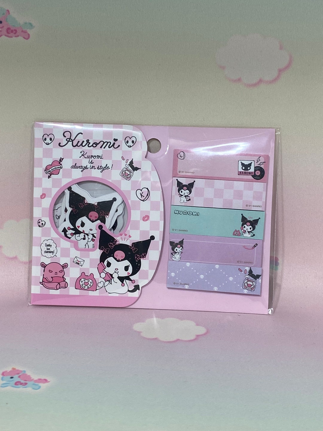 Kuromi Sticker Flakes With Sticky Notes - Etsy