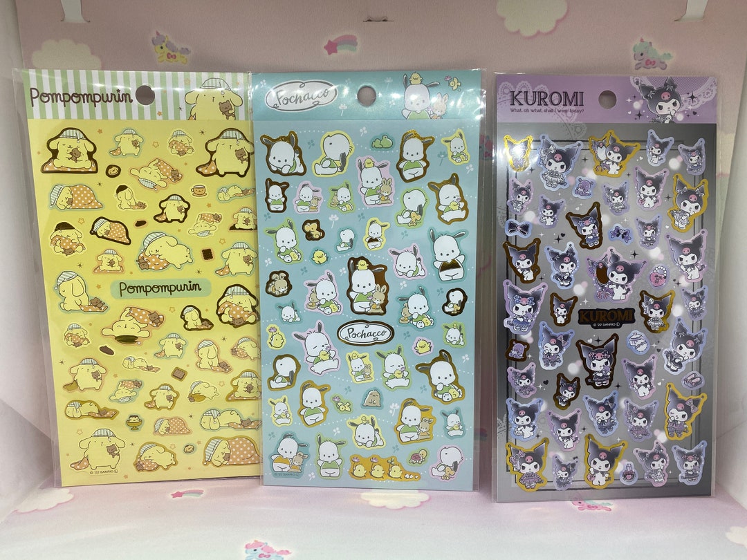 2023 Pompompurin, Kuromi, Pochacco Large Sticker Sheet (pick One) - Etsy