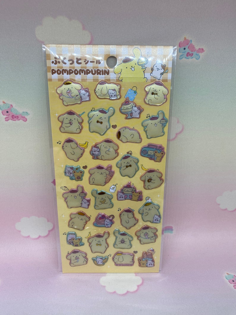 2023 Pompompurin, Cinnamoroll, Sanrio Characters Puffy Style Sticker ...