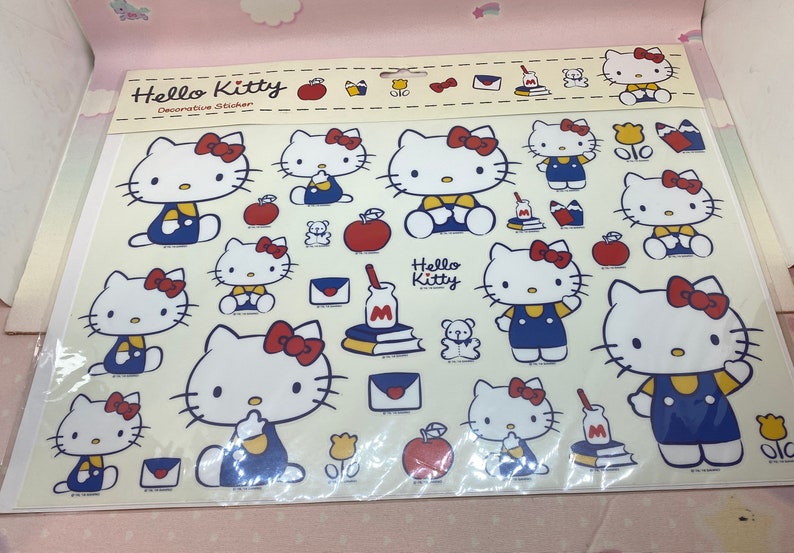Large Hello Kitty Sticker Sheet - Etsy