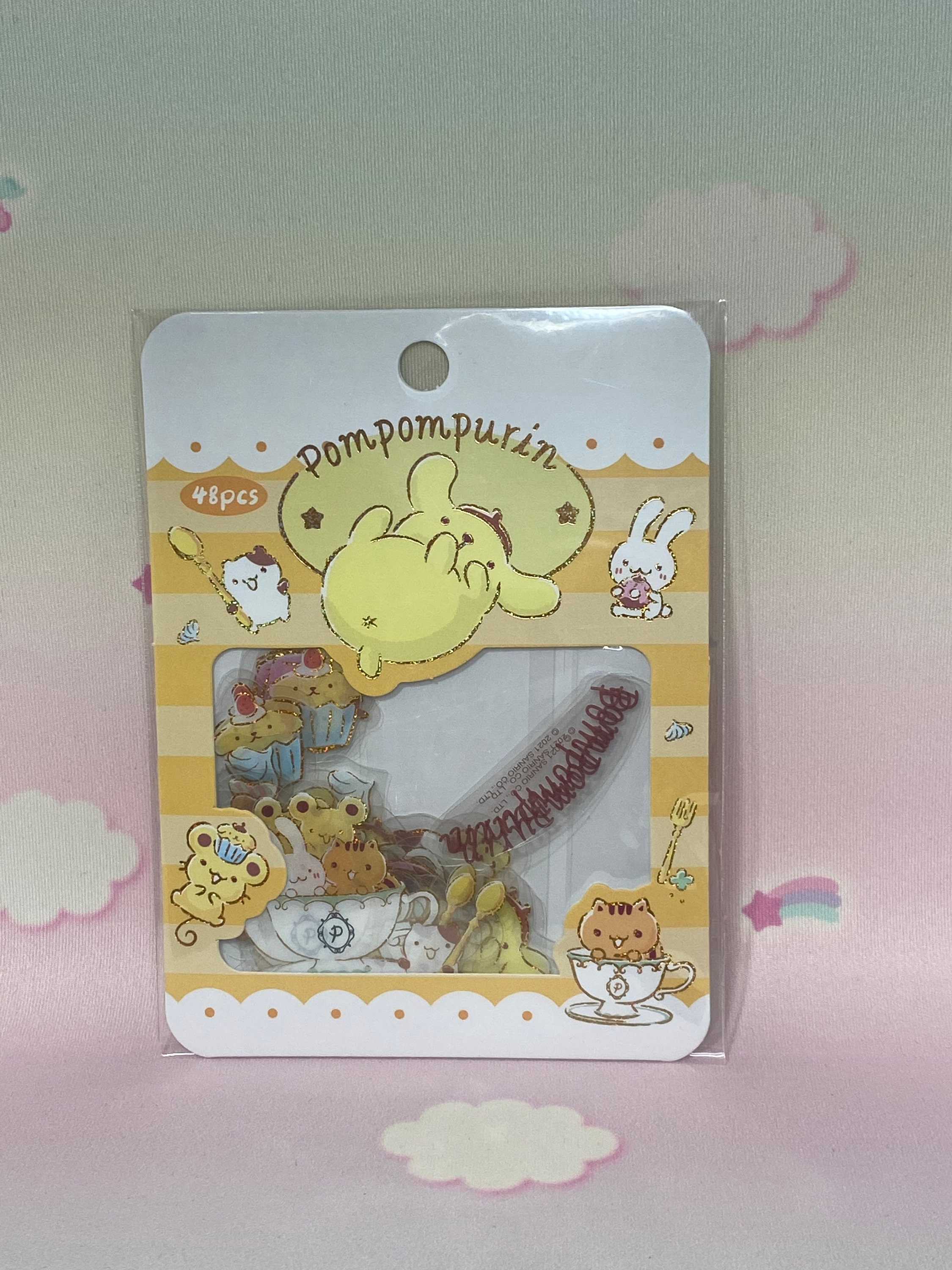 Pompompurin Sticker Flakes With Gold/glitter Accents | Etsy