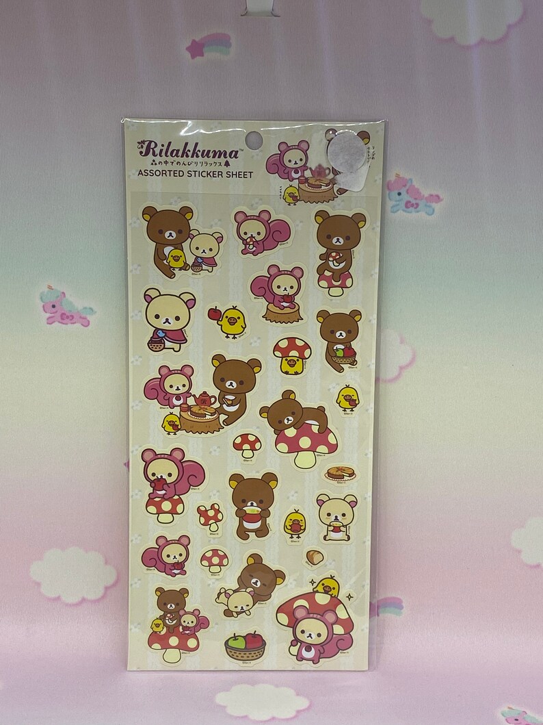 2021 Rilakkuma Forest Sticker Sheet - Etsy