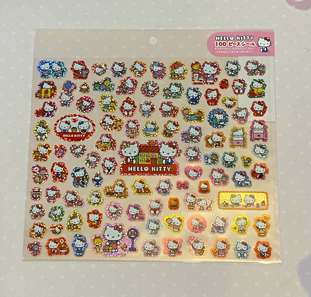 Large Hello Kitty 100 Sticker Sheet - Etsy