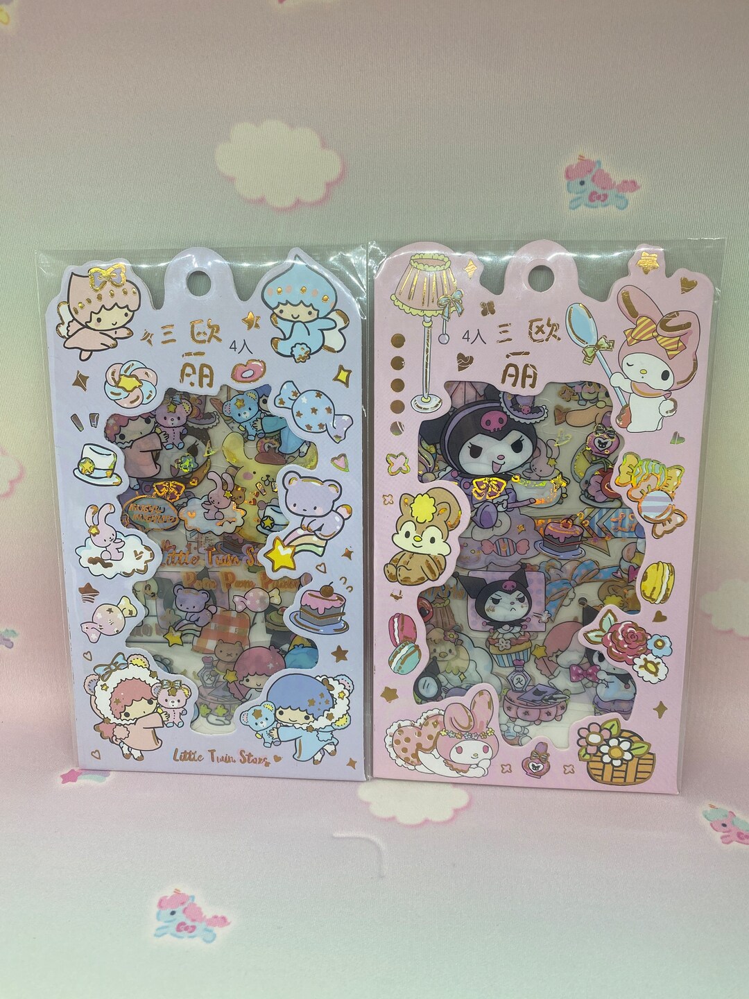 Sanrio Characters Sticker Pack W/4 Sticker Sheets per Pack(pick One) - Etsy