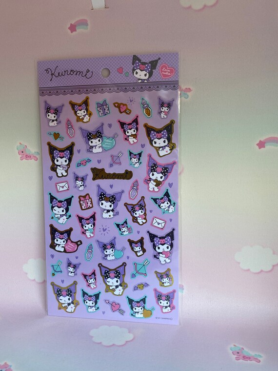 Kuromi Sticker Sheet With Gold Accents | Etsy