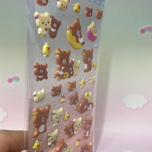 Rilakkuma Puffy Style Sticker Sheets (pick One) - Etsy