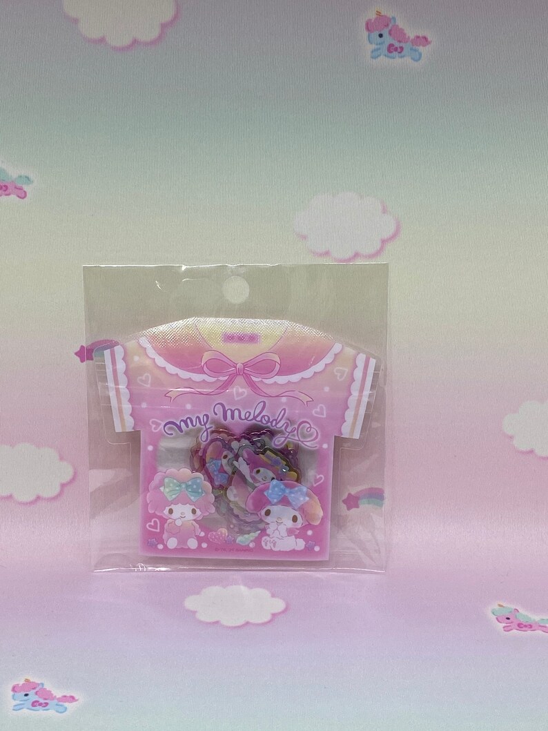 My Melody Sticker Flakes With Glitter Accents - Etsy