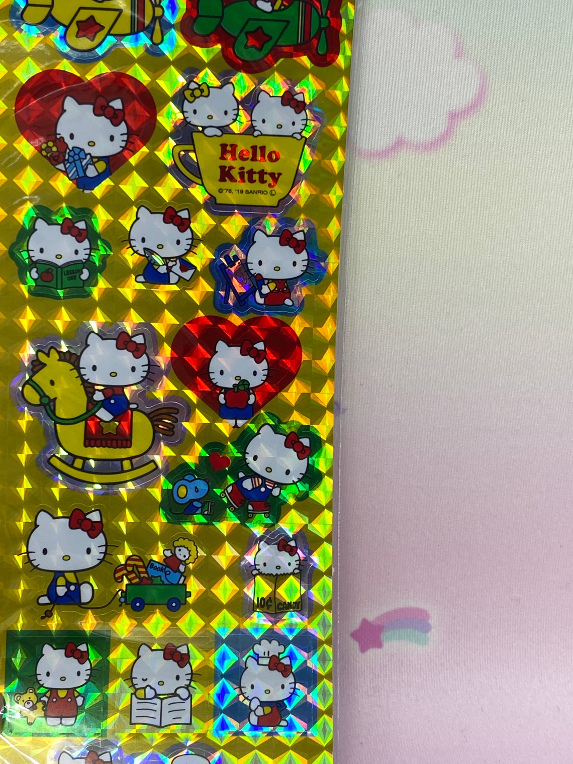 Hello Kitty Characters Holographic Seal Sticker Sheet - Etsy