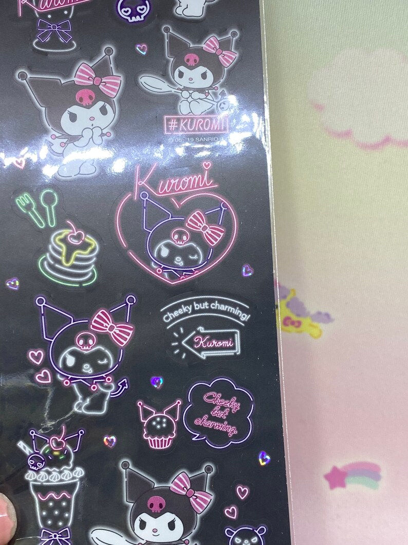 Kuromi Holographic Seal Sticker Sheet | Etsy