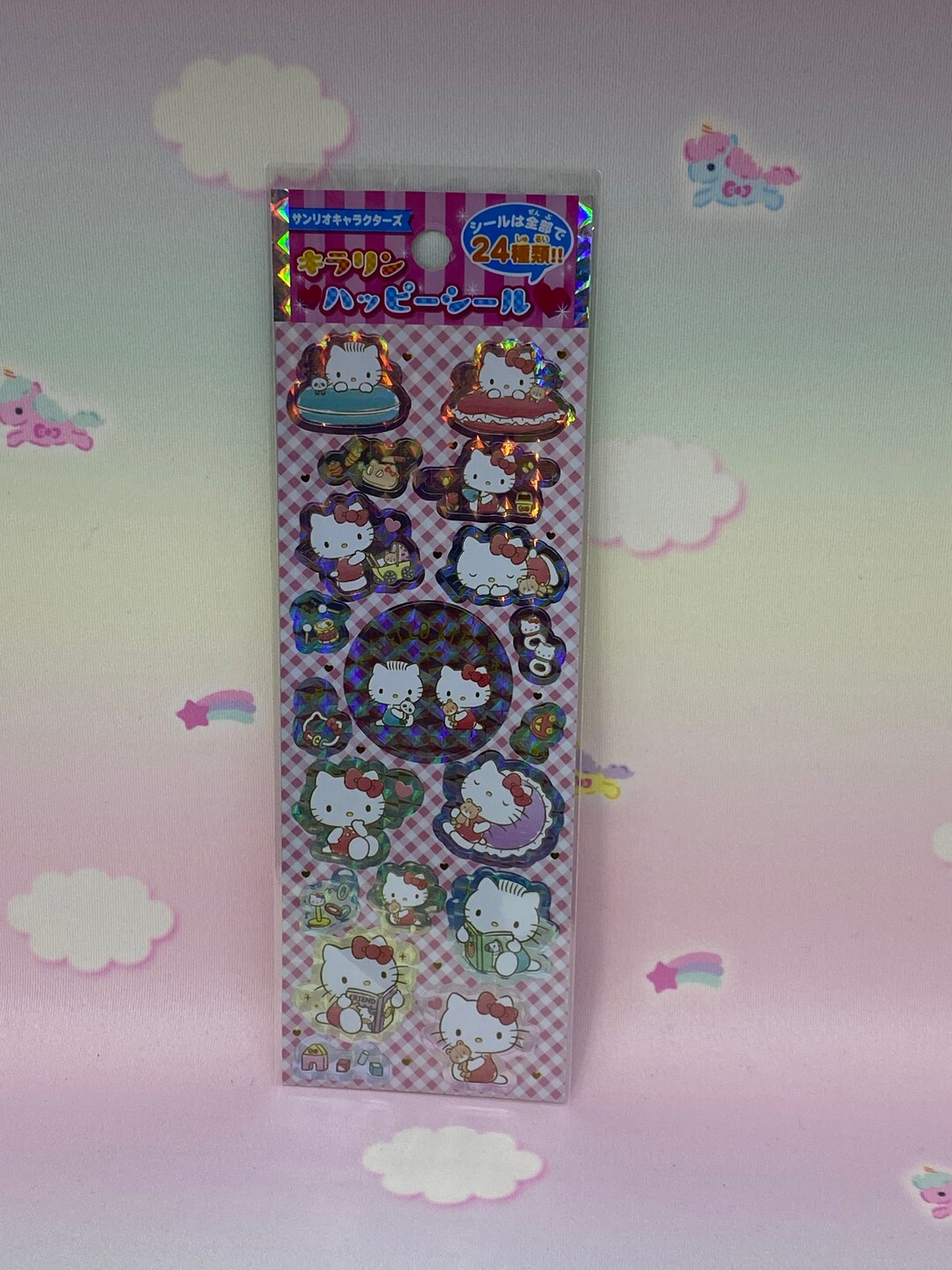 Hello Kitty Holographic Seal Sticker Sheet - Etsy