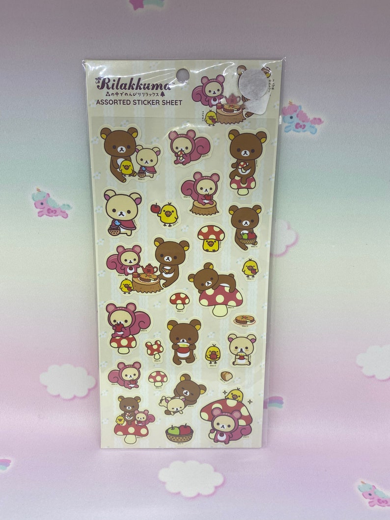 2021 Rilakkuma Forest Sticker Sheet - Etsy
