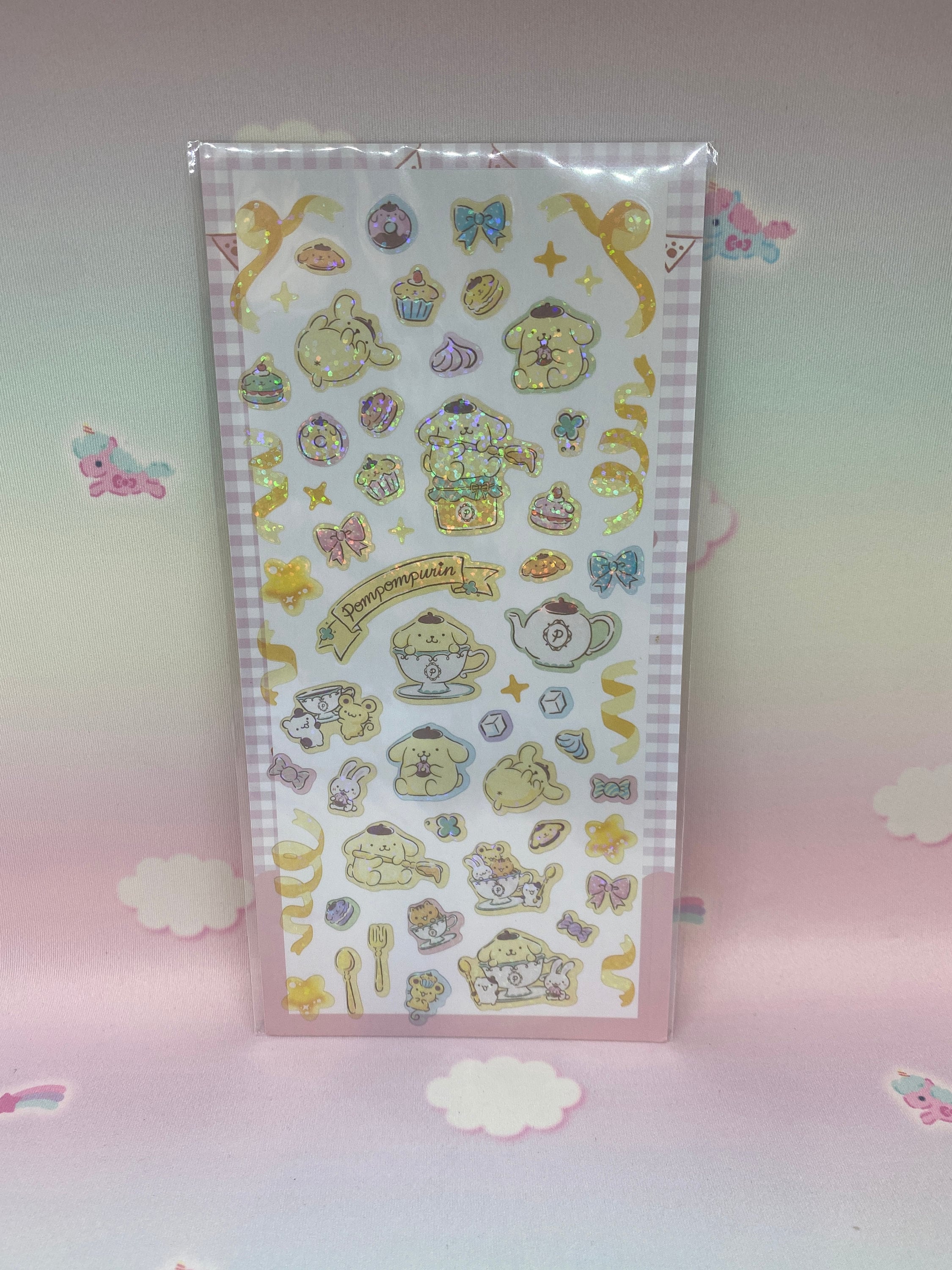 Pompompurin and Kuromi Sticker Sheet W/glitter Accents pick - Etsy ...