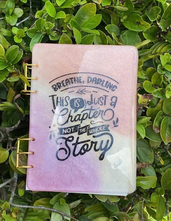 Resin Notebook Cover Glittered Journal Prayer Journal - Etsy