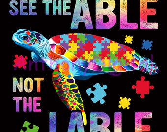 Autism Turtle Png - Etsy